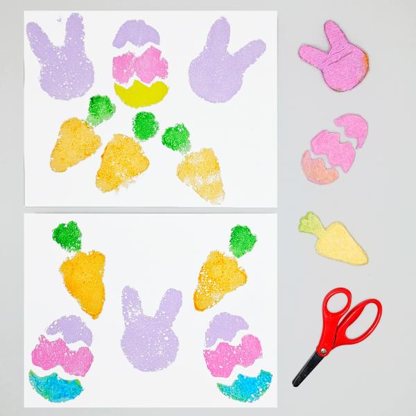 DIY Easter Sponge Stamps + FREE Printout | Kids Art Box